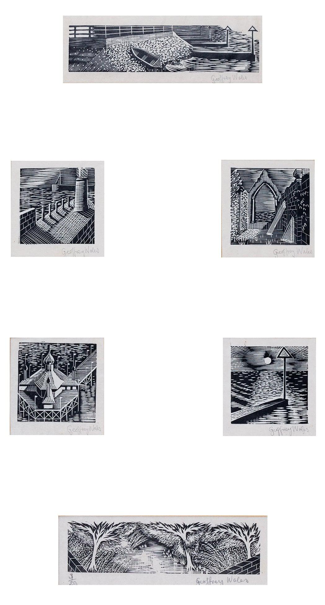 Wales, Geoffrey (1912 – 1990) – Five vignettes. | ABBOTT and HOLDER