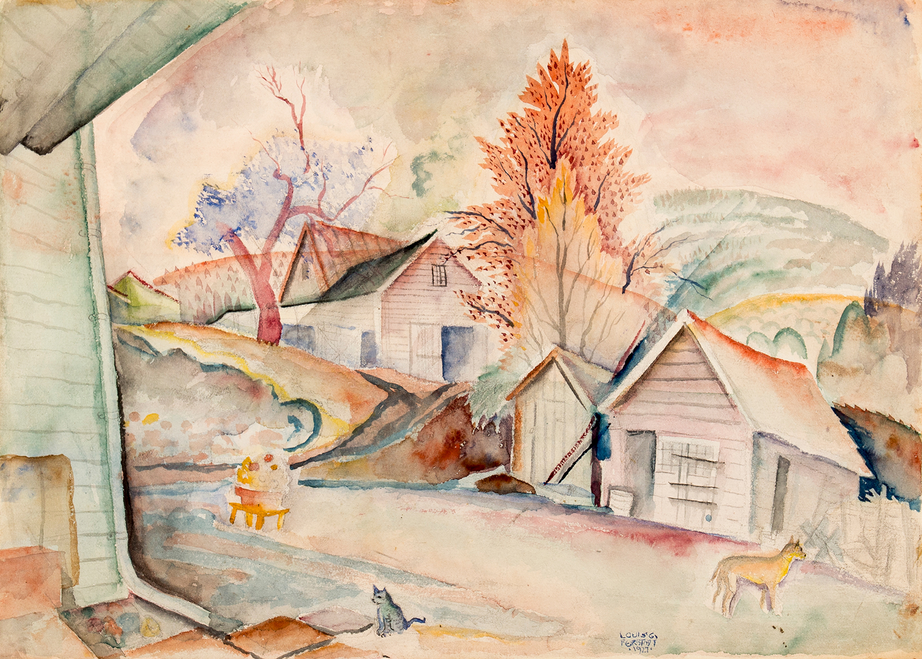 Ferstadt, Louis Goodman (1900 – 1954) – American farm yard. | ABBOTT ...