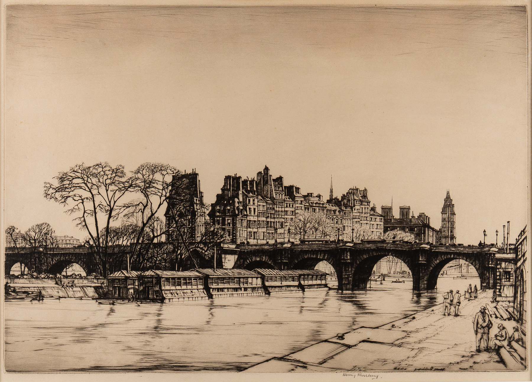 RUSHBURY Sir Henry R.A. R.E. (1889-1968) – ‘Ile de la Cite, Paris ...