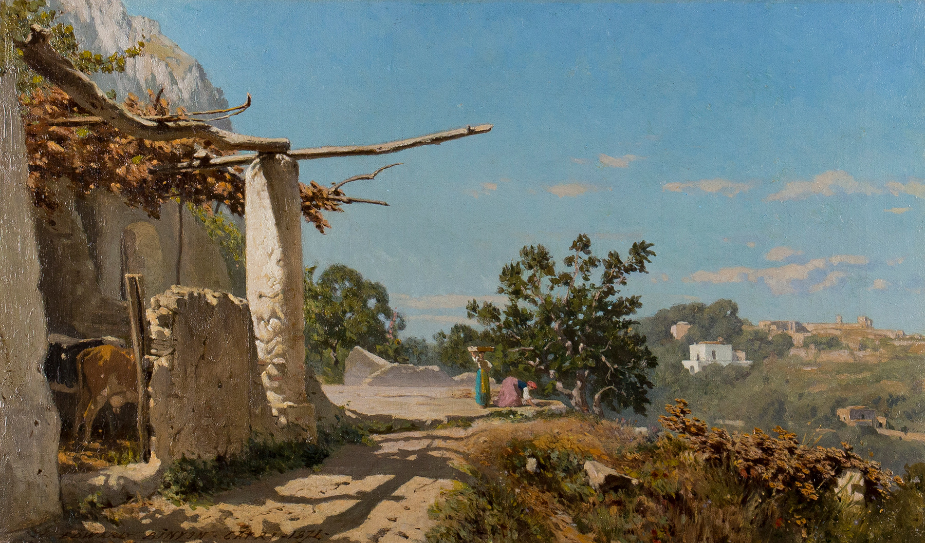 BINYON Edward (c.1830-1876) – ‘Una Aja (sic) a Capri’. | ABBOTT and HOLDER