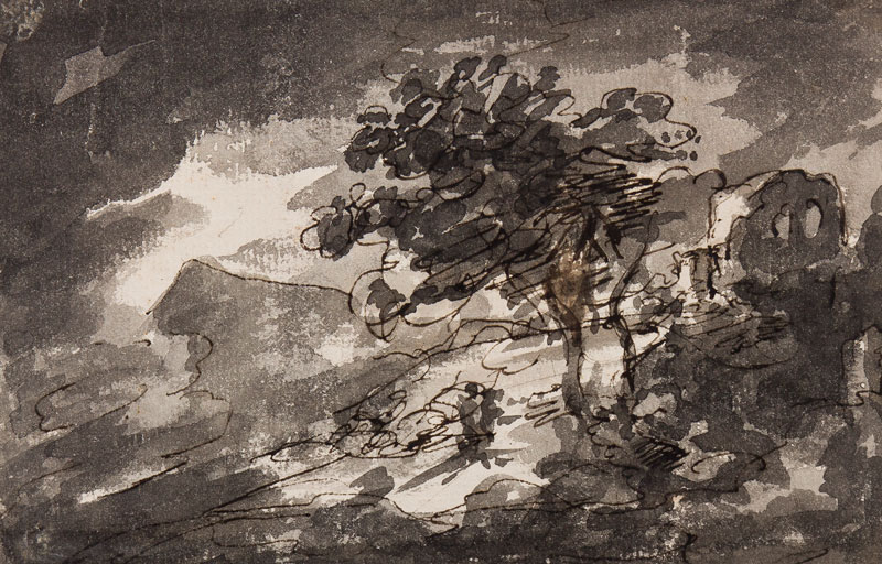 BEAUMONT Sir George (1753-1827) – Stormy landscape. | ABBOTT and HOLDER