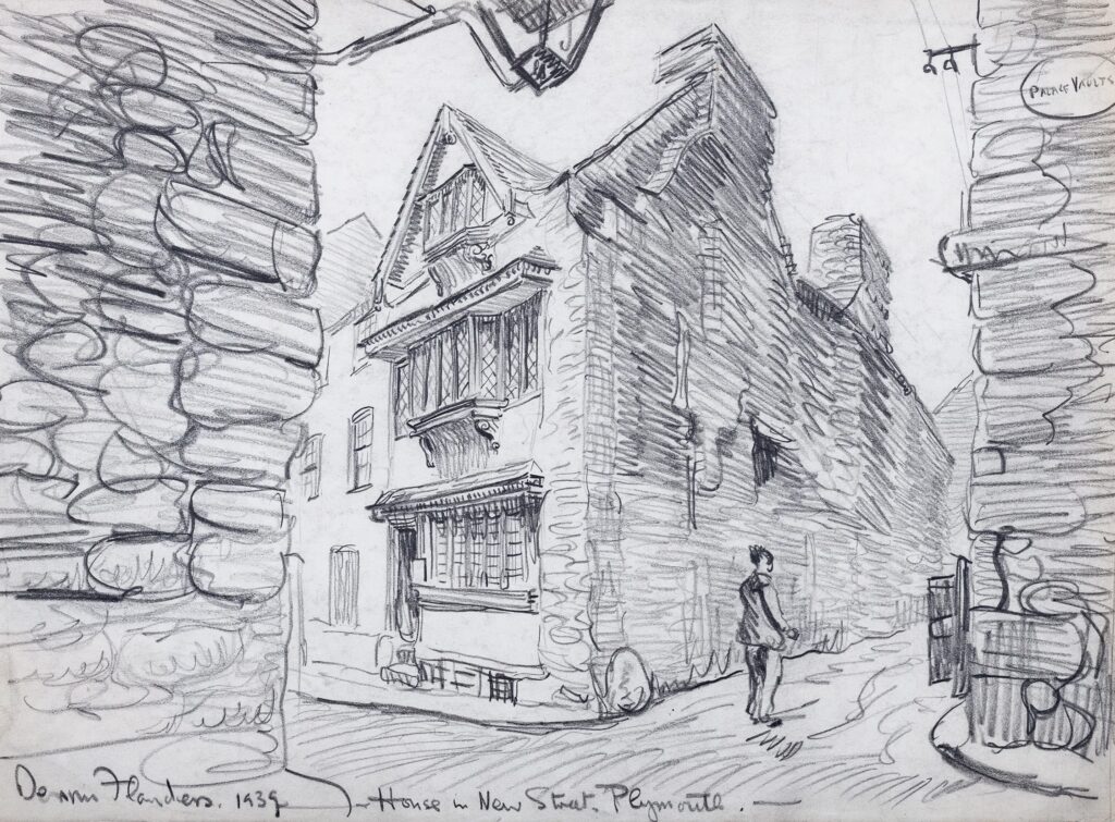 FLANDERS Dennis (1915-1994) – ‘House in New Street, Plymouth’. | ABBOTT ...