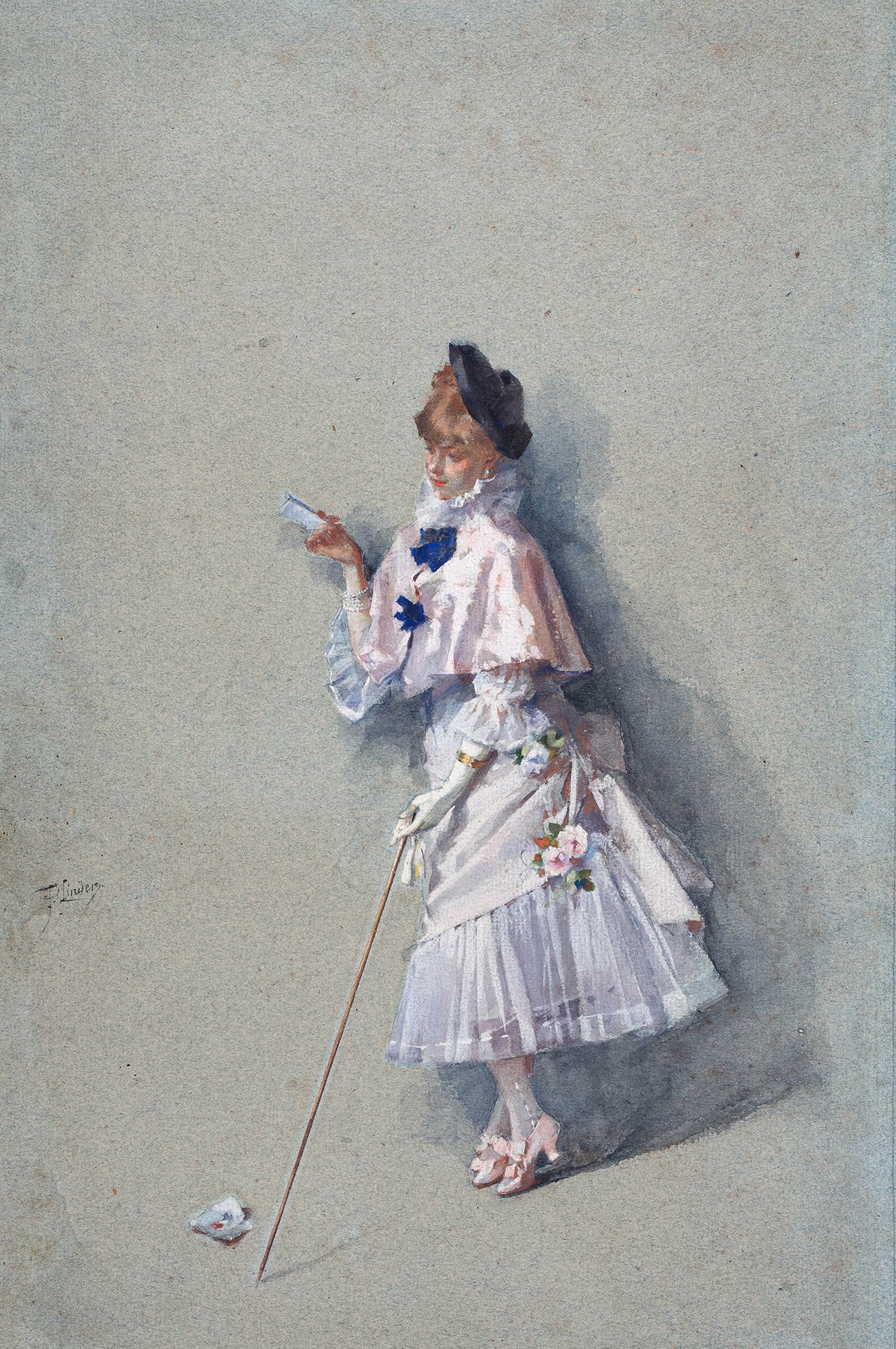 LINDER Philippe Jacques (1835-1914) – A billet doux. | ABBOTT and HOLDER