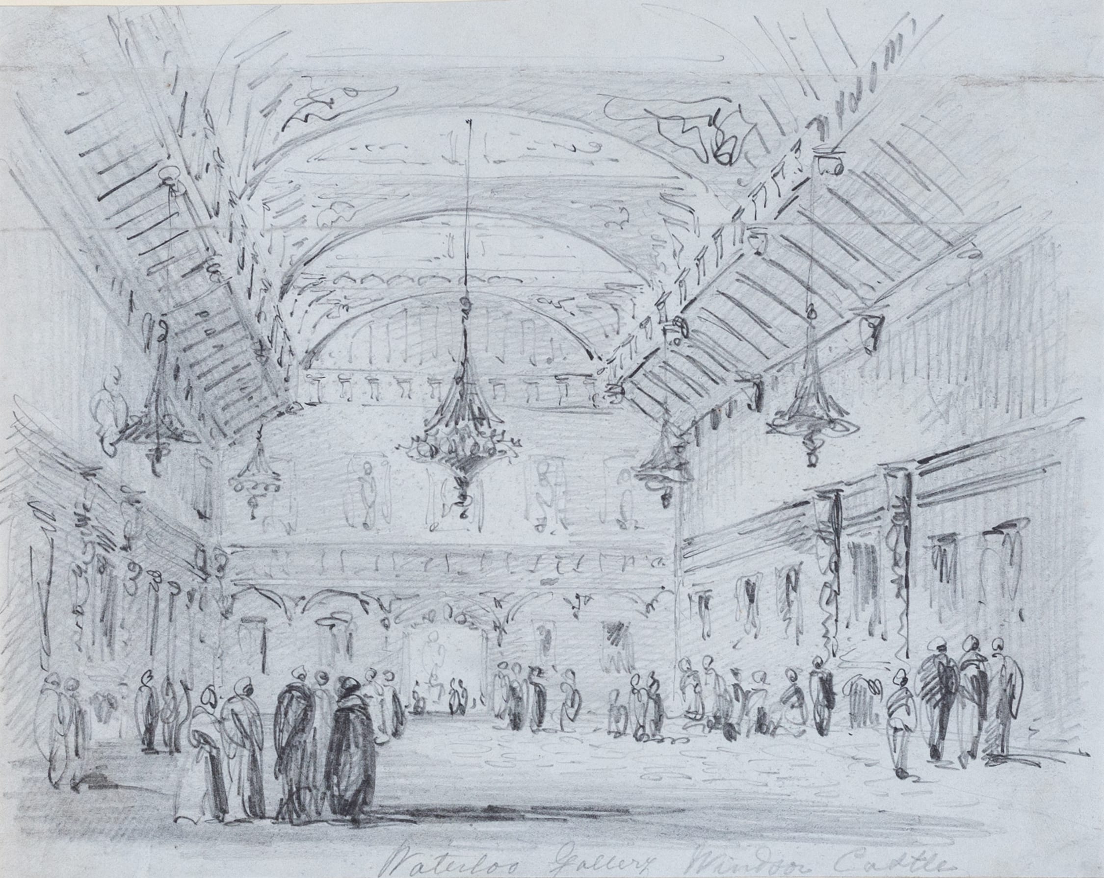 LANDELLS Ebenezer (1808-1860) – ‘Waterloo Gallery, Windsor Castle ...