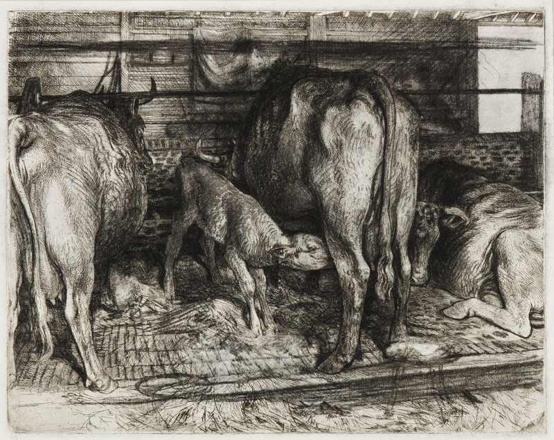 LACK Henry Martyn R.E. (1909-1979) – The Cow Byre. | ABBOTT and HOLDER