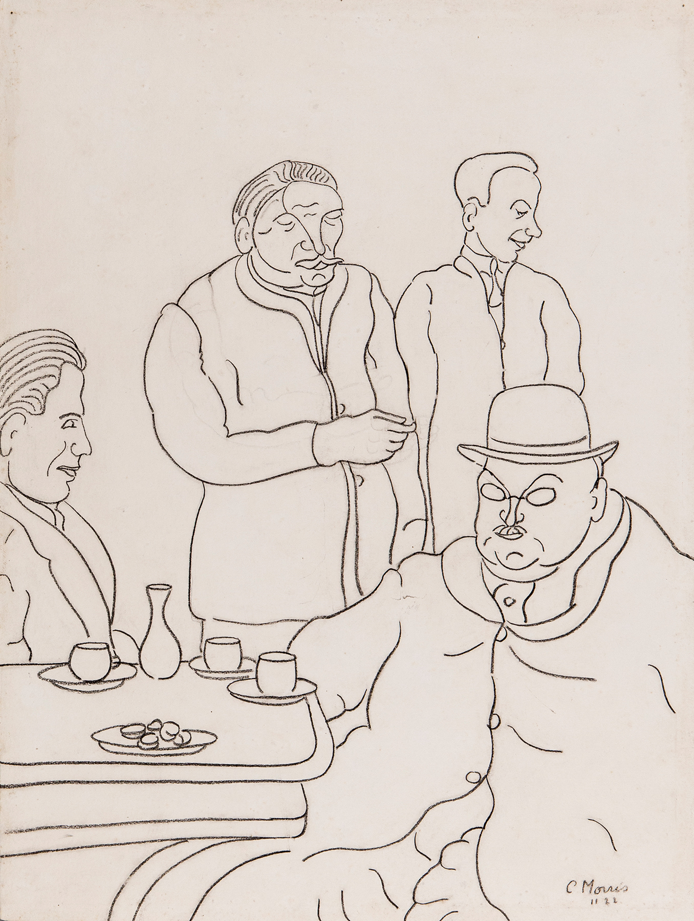 MORRIS Sir Cedric (1889-1982) – Café scene, Rome. | ABBOTT and HOLDER