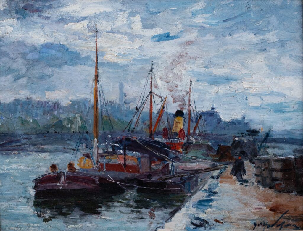 MADELAIN Gustave (1867-1944) – ‘Sur le Quai’, Paris. | ABBOTT and HOLDER