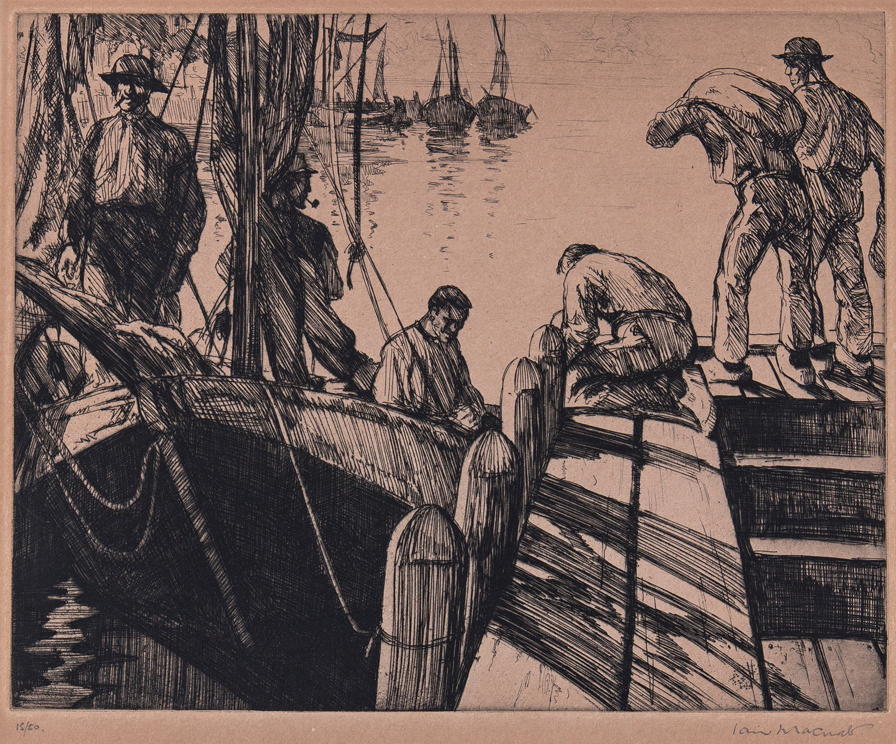 MACNAB Iain (1890-1967) – ‘Veere Harbour, Walcheren’. | ABBOTT and HOLDER