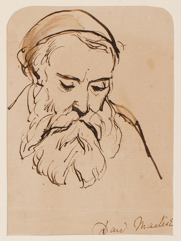 MACLISE Daniel R.A. (1806-1870) – Head of a man. | ABBOTT and HOLDER