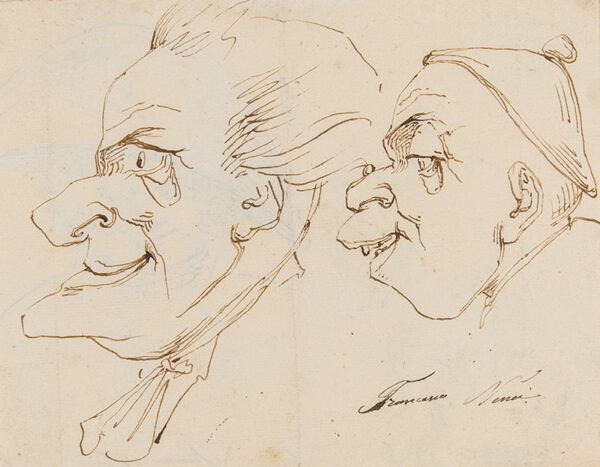 NENCI Francesco (1781-1850) – Page of caricatures, recto and . | ABBOTT ...