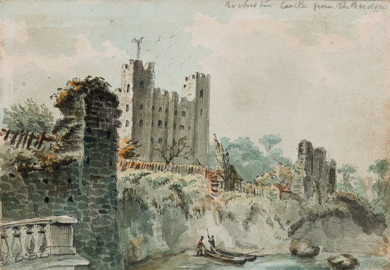 SHEPHERD George (1784-1862) – ‘Rochester Castle from the bridge ...