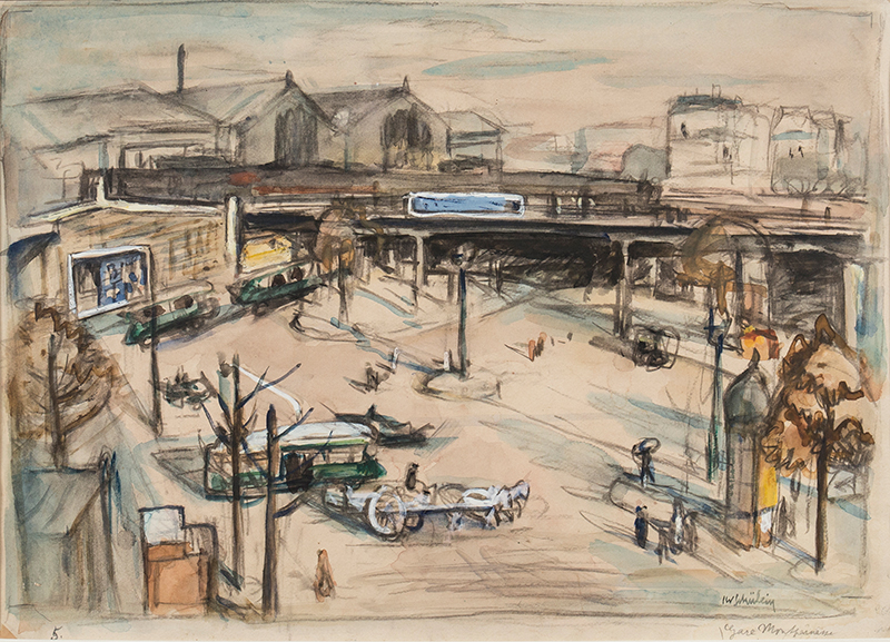 SCHULEIN Julius Wolfgang (1881-1970) – In exile: ‘Gare Montparnasse ...