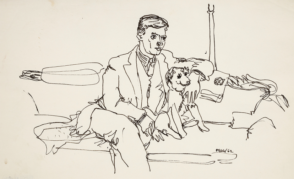 SAMUELSON Peter (1912-1996) – ‘Man and Dog’. | ABBOTT and HOLDER