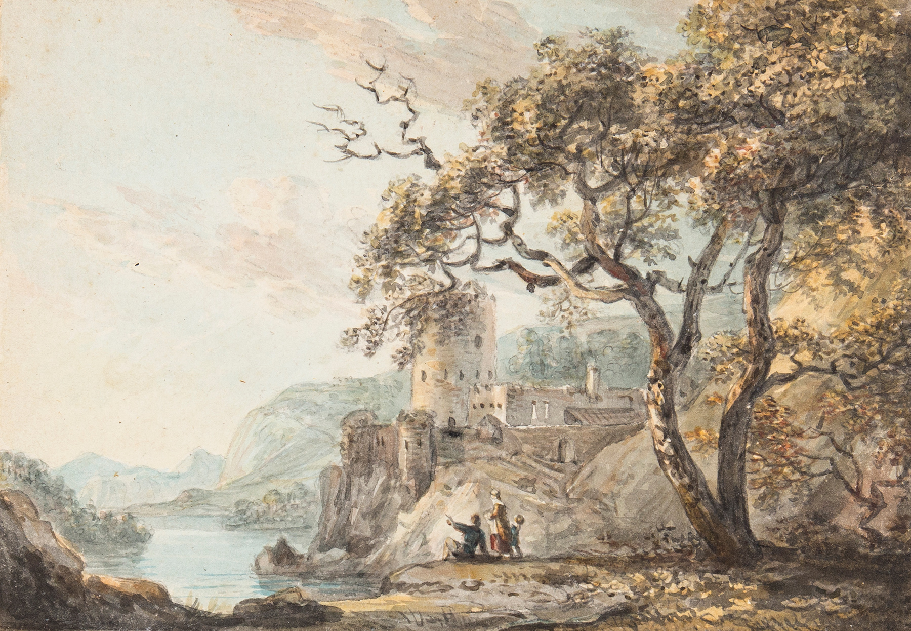 SANDBY Paul R.A (1731-1809) – Castle capriccio. | ABBOTT and HOLDER