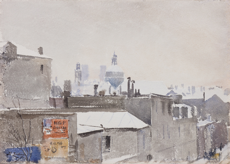 ZUBER Henri (1844-1909) – Paris under snow. | ABBOTT and HOLDER