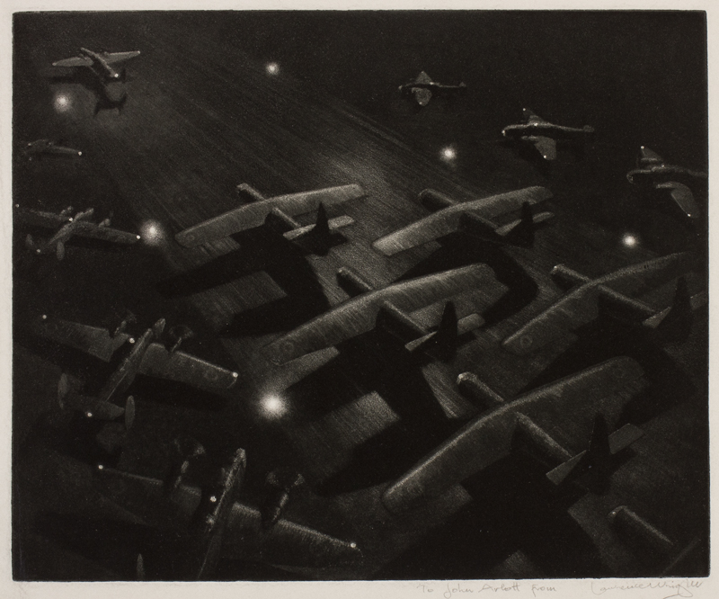 WRIGHT Lawrence (1906-c.1985) – Runway at night. | ABBOTT and HOLDER