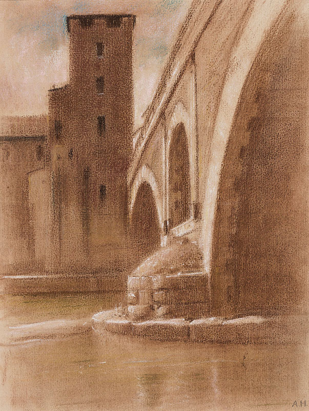 HIREMY-HIRSCHL Adolf (1860-1933) – Rome: On the Tiber. | ABBOTT and HOLDER