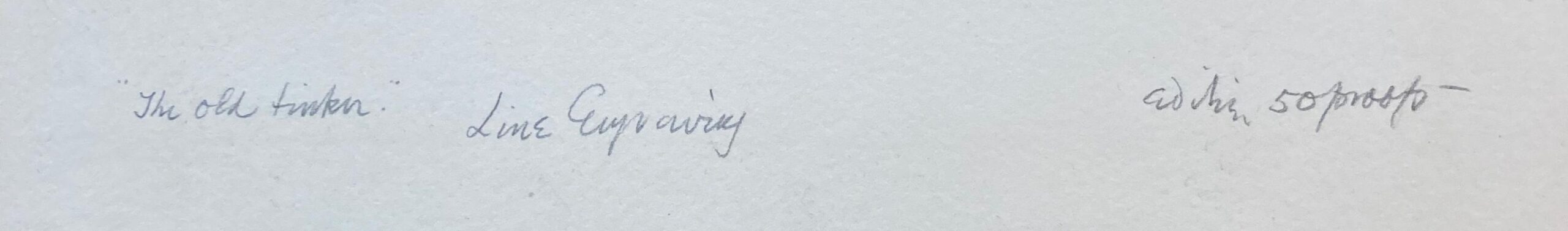 Anderson C.B.E. R.A. R.E., Stanley (1884 – 1966) – ‘The Old Tinker ...