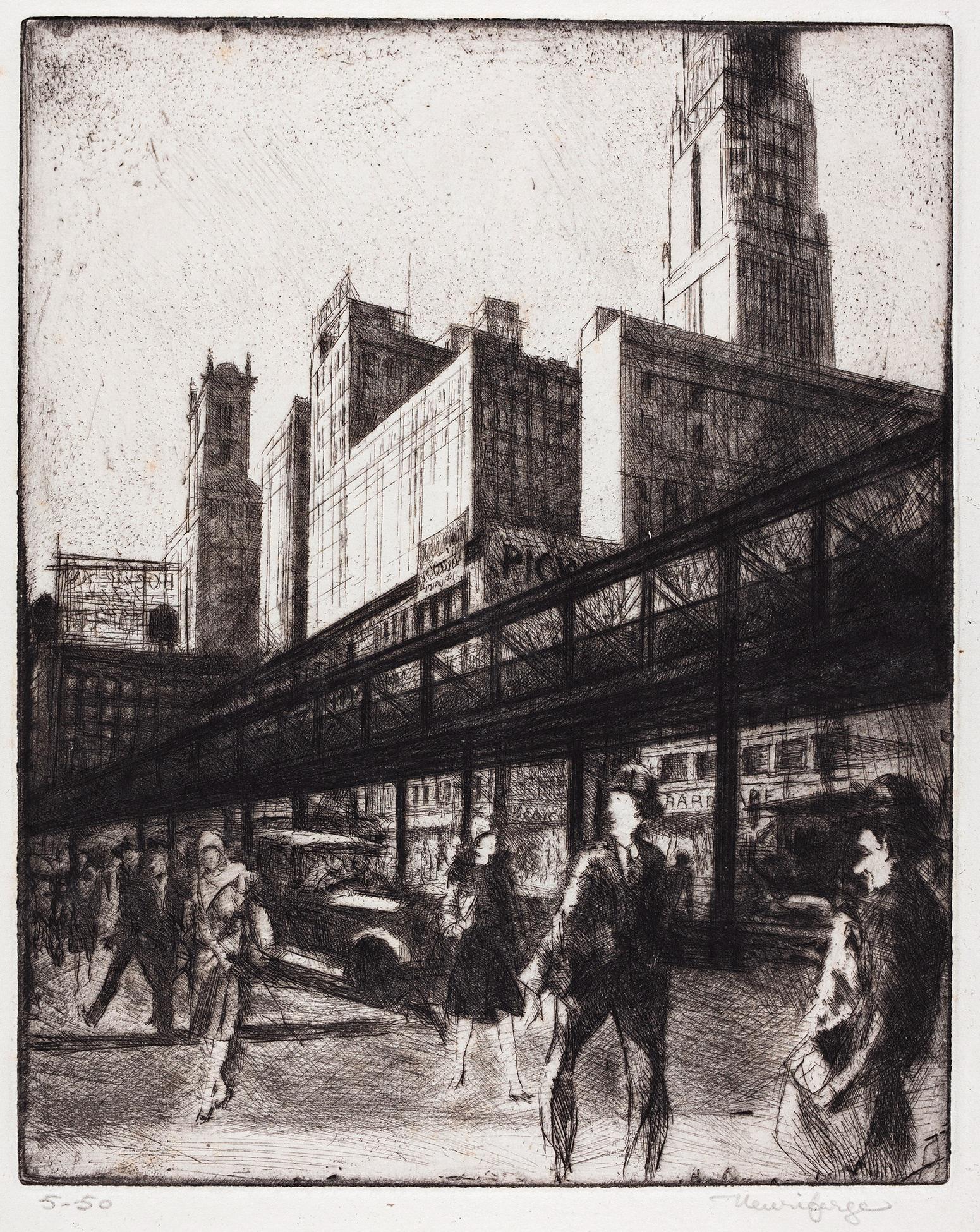 Farge, Henri (1884 – 1970) – New York; the Bush Building in West 42nd ...
