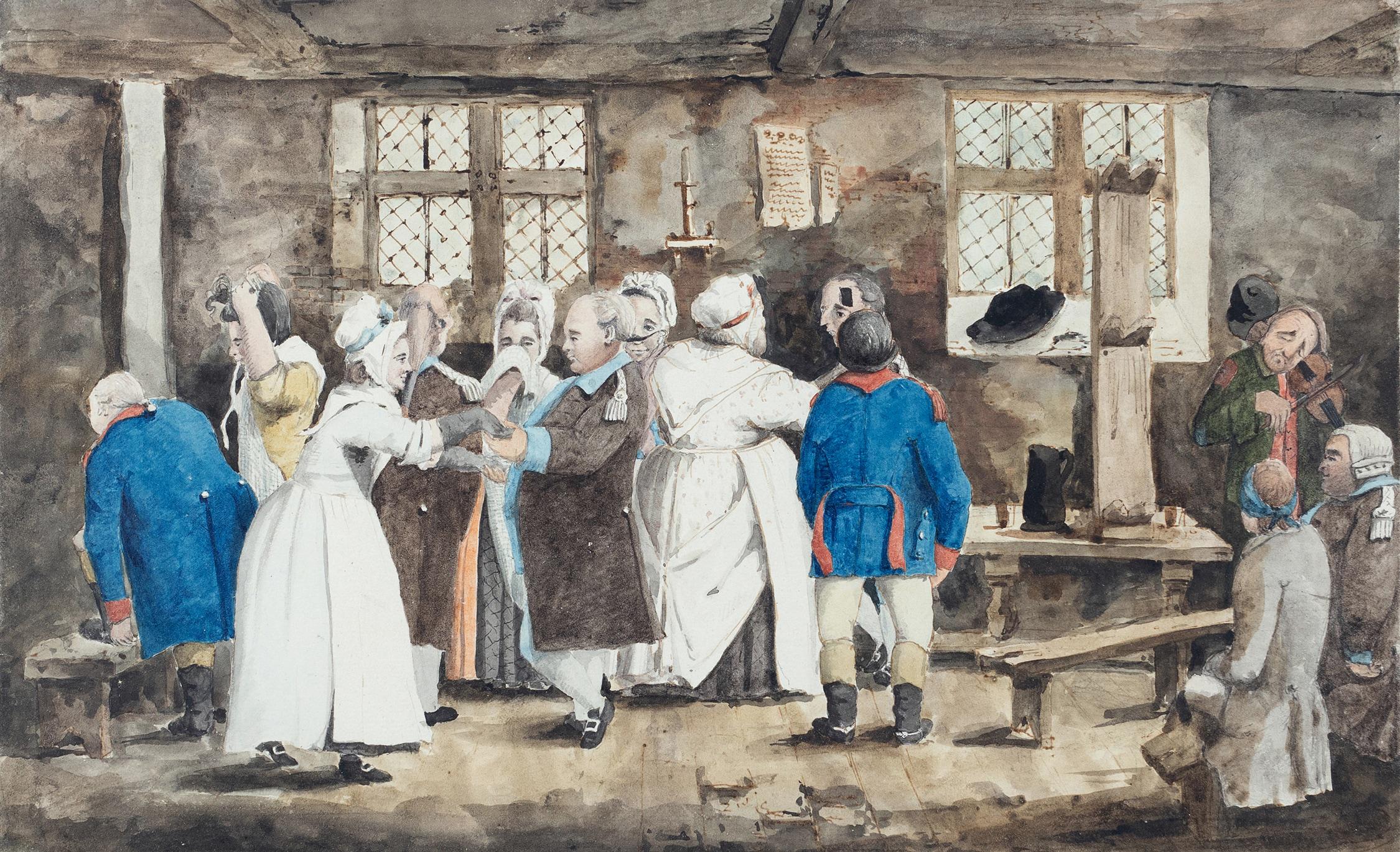 ANON (Nineteenth-Century) – PAIR; two dancing scenes. The first ...