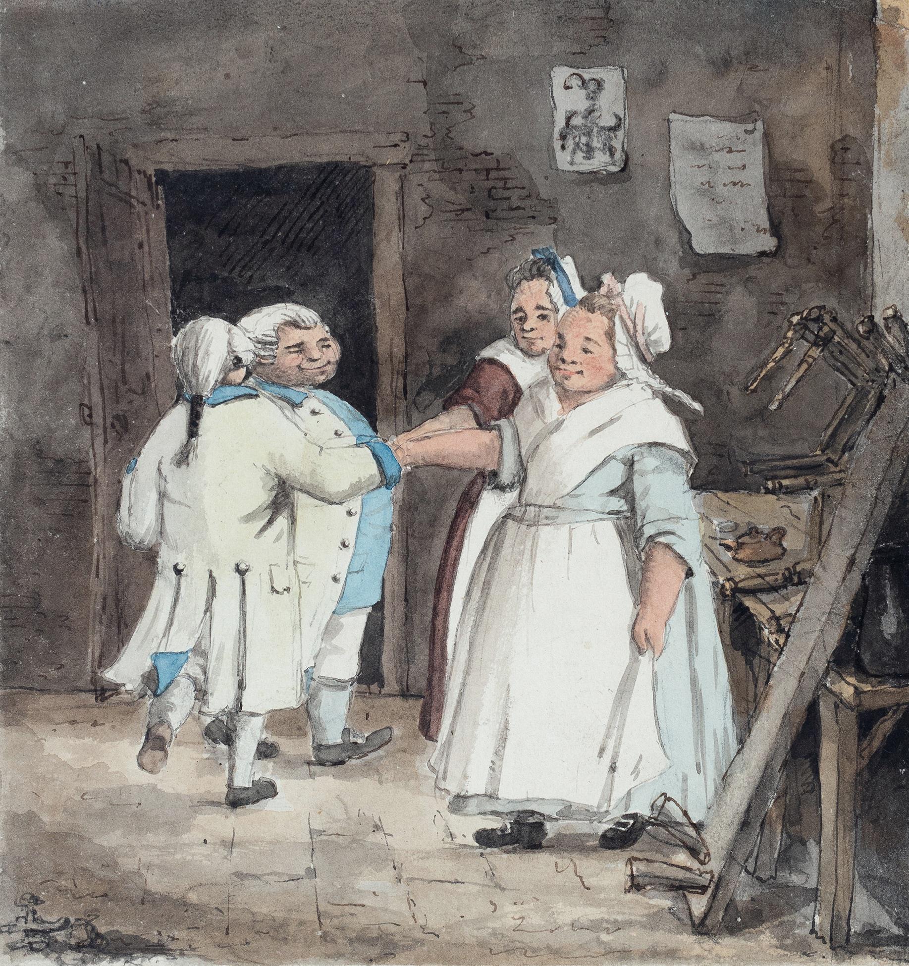 ANON (Nineteenth-Century) – PAIR; two dancing scenes. The first ...