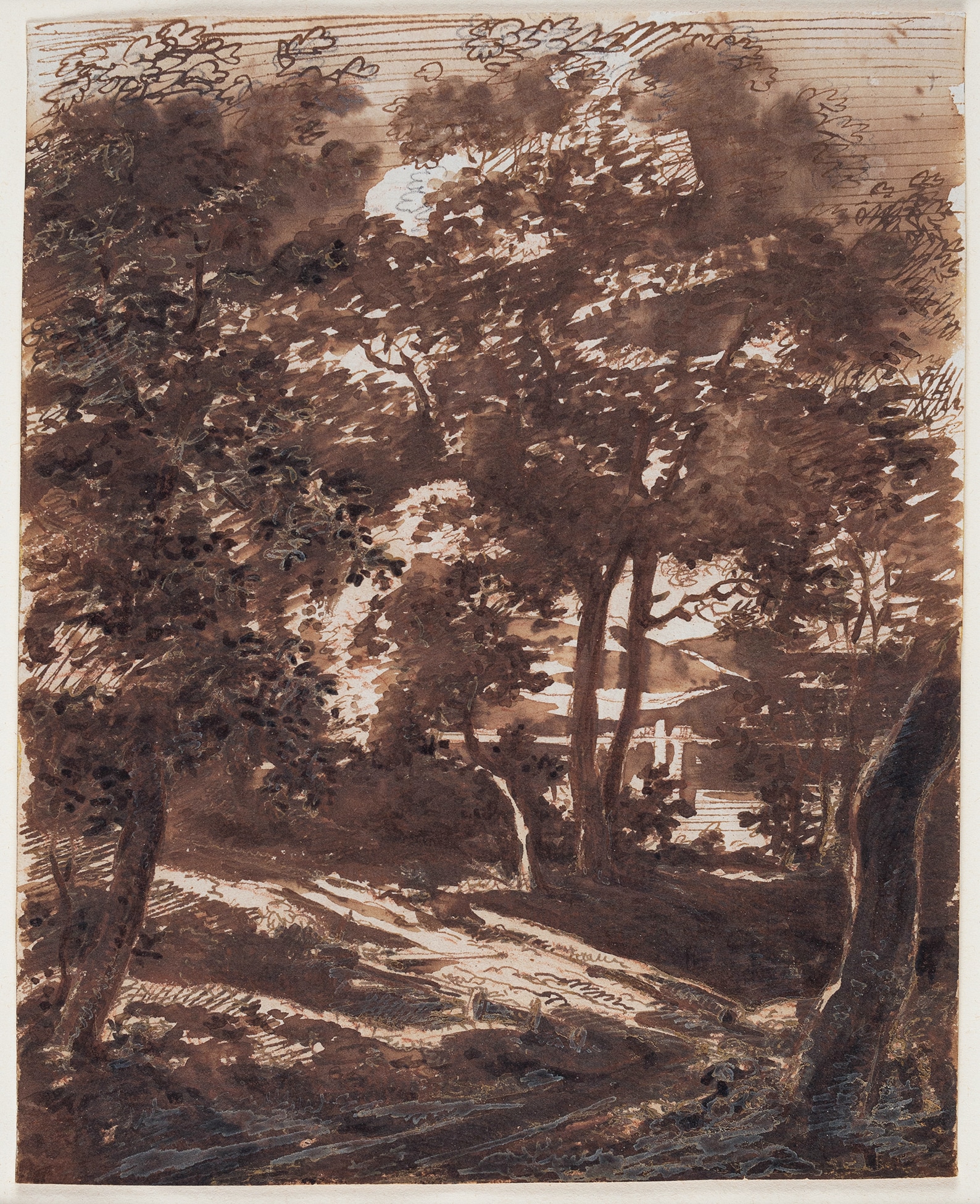 von Dillis, Johann George (1759 – 1841) – Trees with a view to a lake ...
