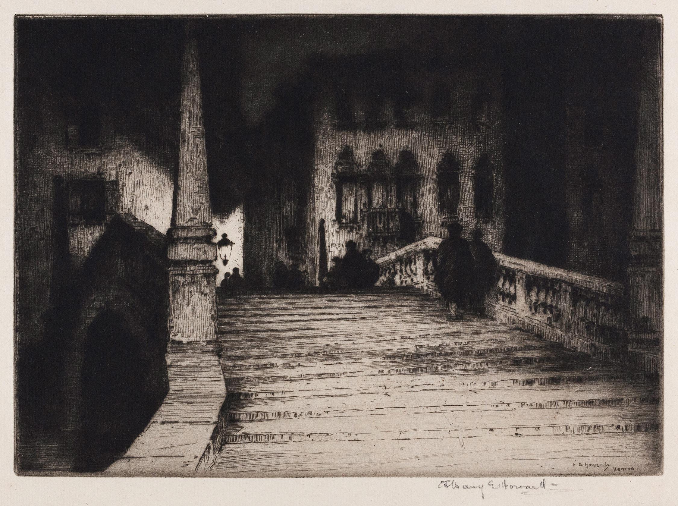 Howarth, Albany (1872 – 1936) – Italy; Venice, ‘Ponte delle Guglie ...