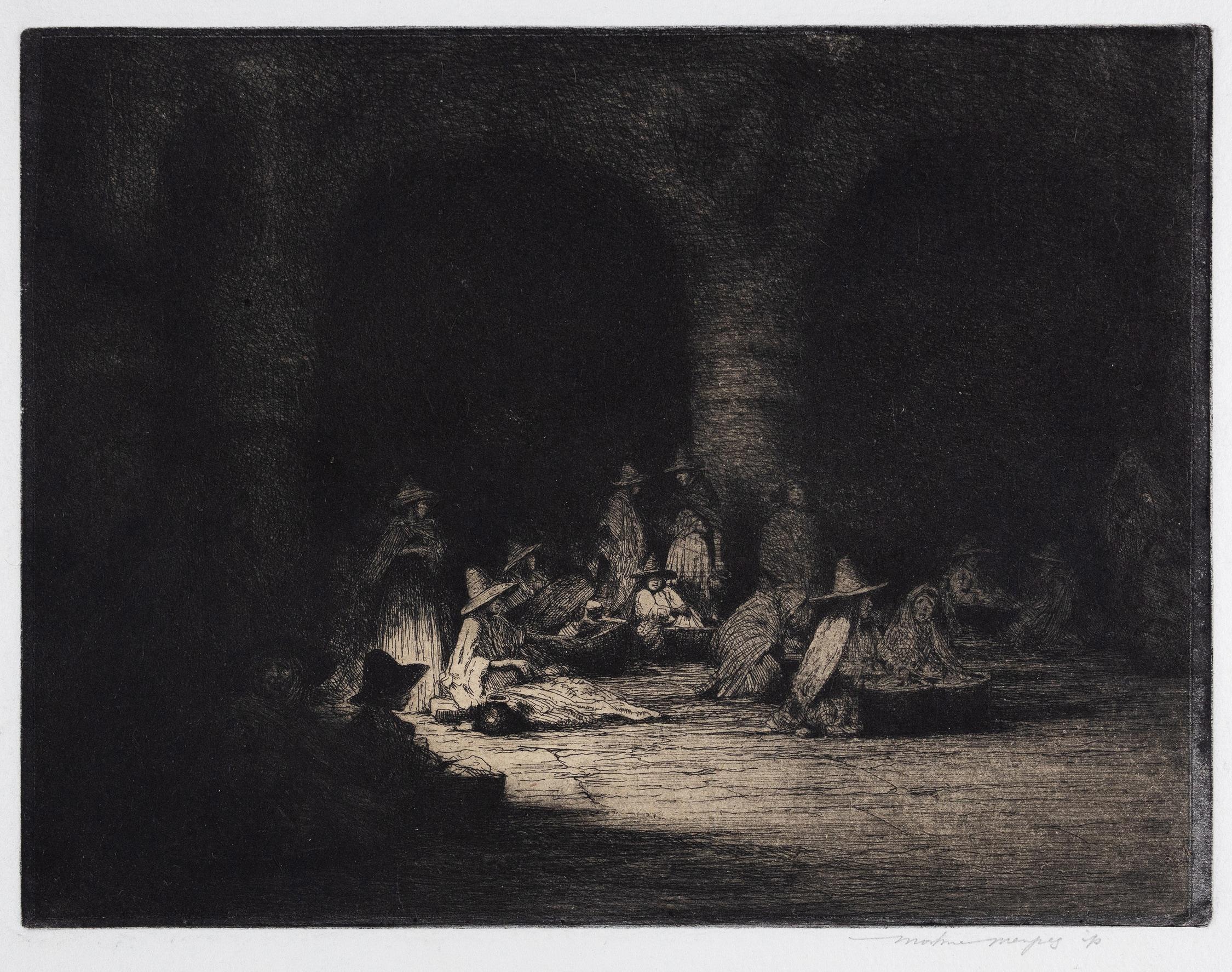 Menpes R.E. R.I., Mortimer (1855 – 1938) – Mexican Women. | ABBOTT and ...